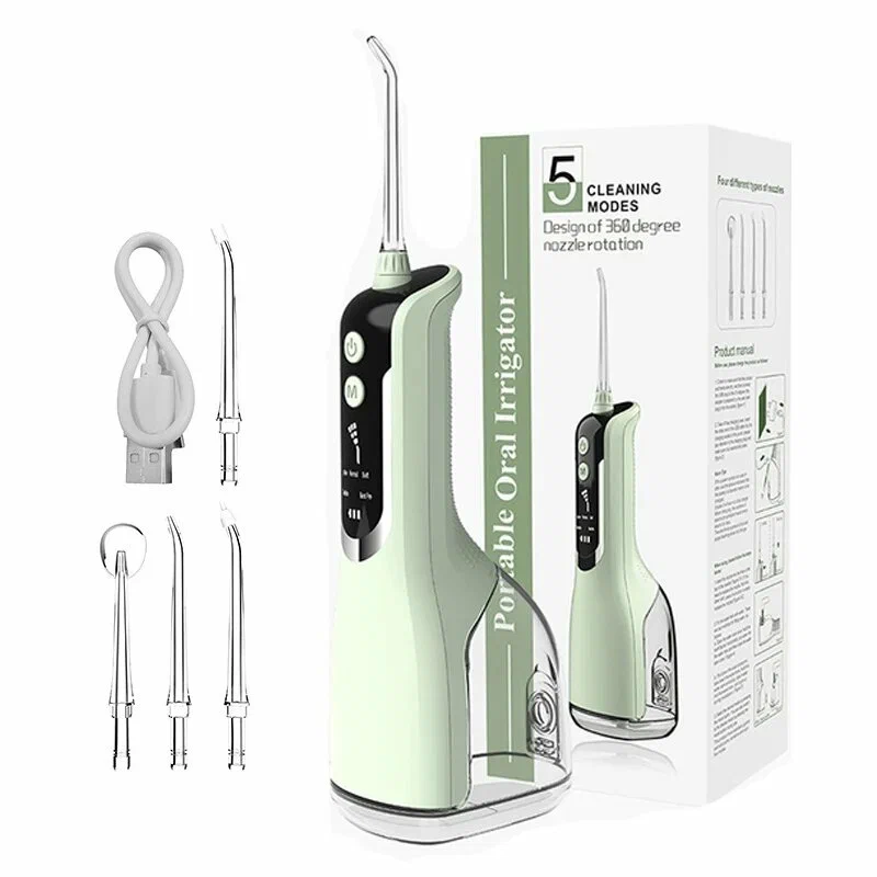 Ирригатор Xiaomi L12 YOUPIN Black, импульсный, 5 режима, 4 насадки, аккумулятор