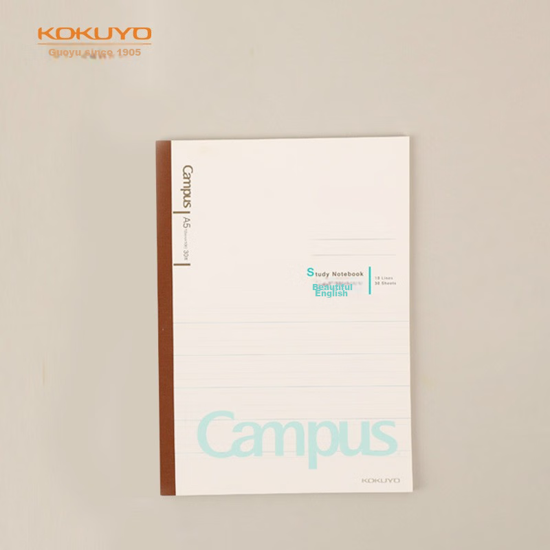 KOKUYO Campus Wireless Binding Notebook, Soft Cover Notebook, English Line, A5/30 Sheets, 1 Book, WCN-CNB33303