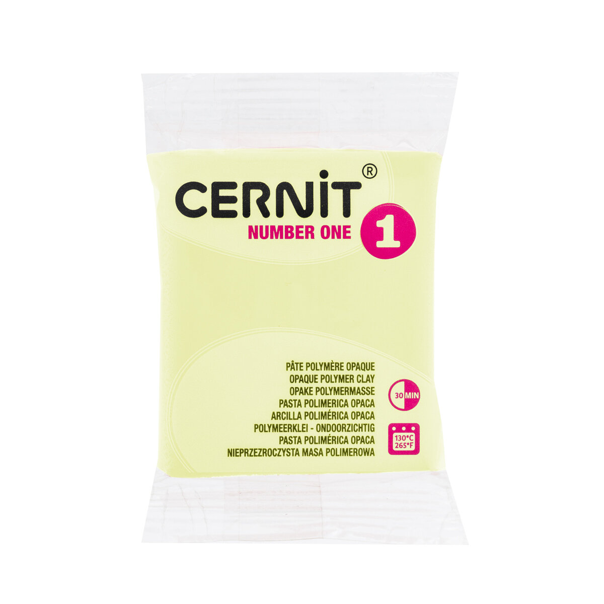 Полимерная глина запекаемая (пластика) Cernit № 1, 56-62 г (731 пастельно-жёлтый)