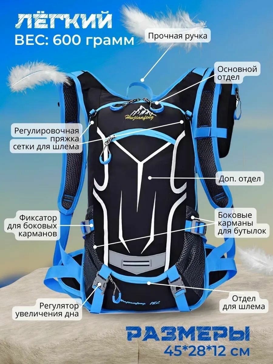 Рюкзак Flying Deck, влагонепроницаемый, объём 18 литров, синий