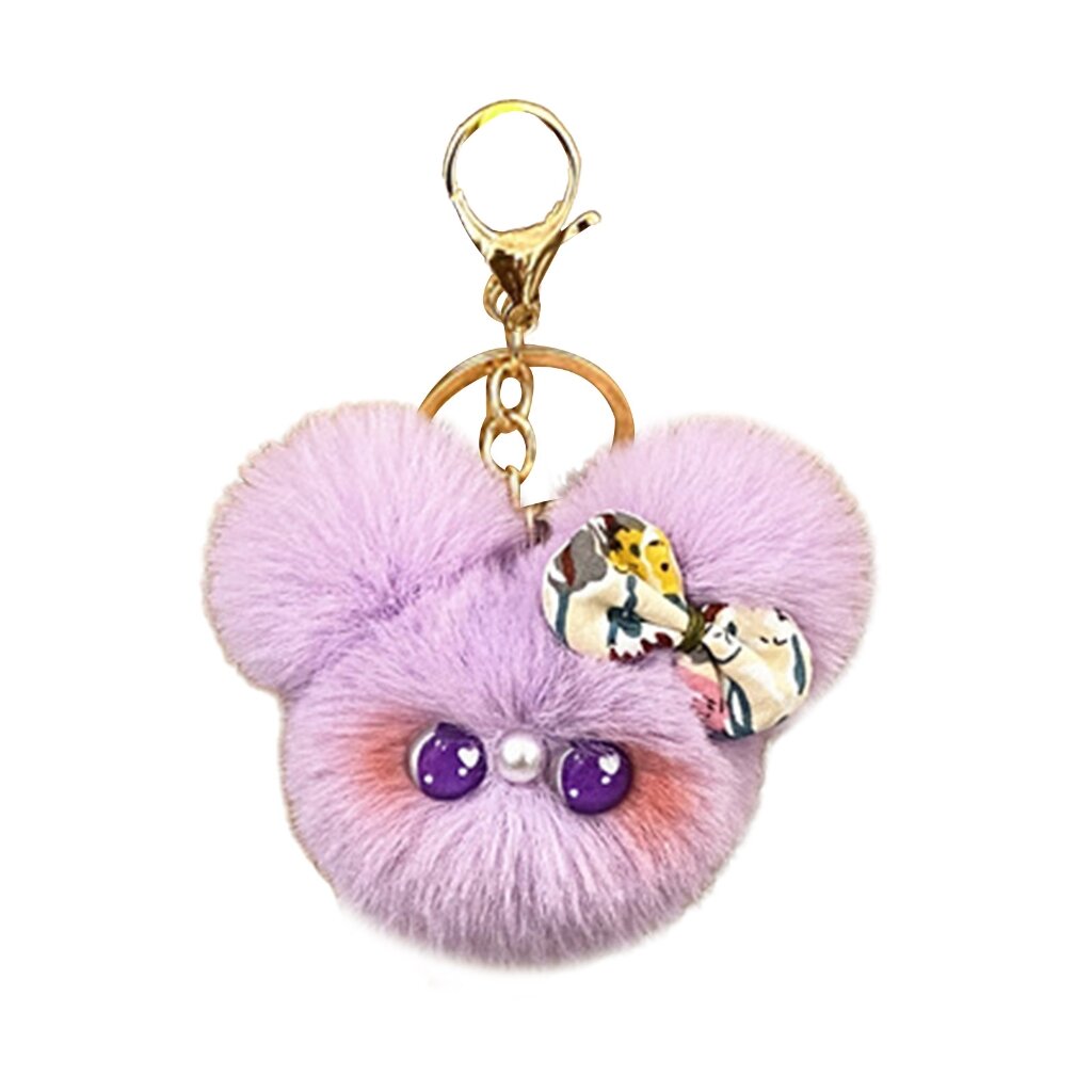 Детский Рюкзак Кулон Плюшевый Брелок Пушистый Искусственный Мех Животных Автомобильные Брелоки Милый Плюшевый Декор Сумка Аксессуары Подарочные Начинки