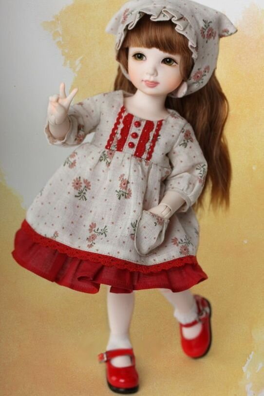 Комплект одежды Iplehouse Cream Flower (Кремовый цветок, для кукол 26 см)