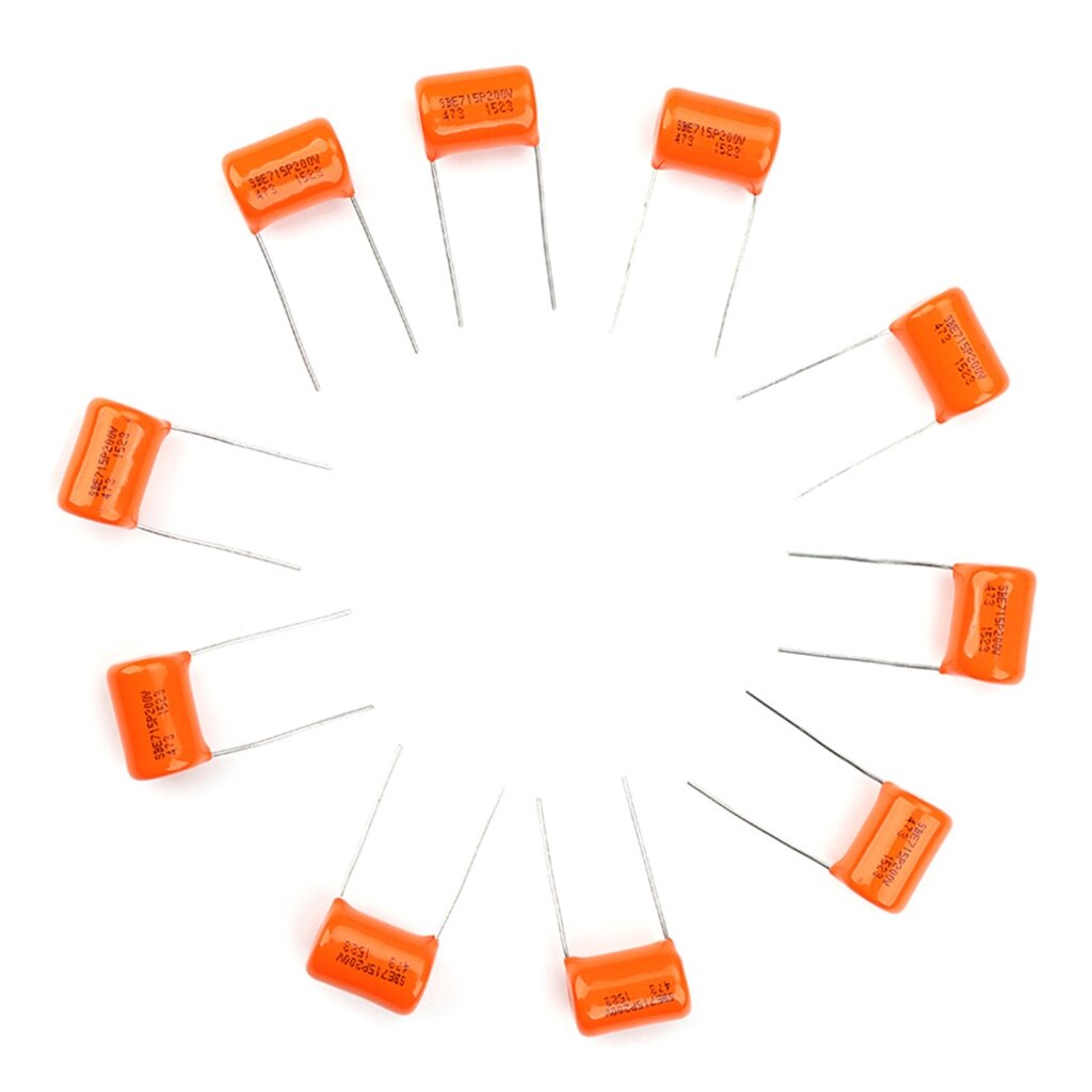 10 шт, конденсаторы для бас-тона электрогитары, 200 В, 715P, 047 мкФ, часть гитары