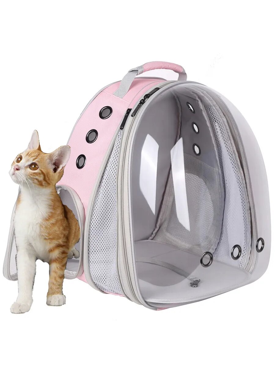 Рюкзак для домашних животных для большой жирной кошки 9 кг, рюкзак для несения маленьких собак, прозрачное переднее окно