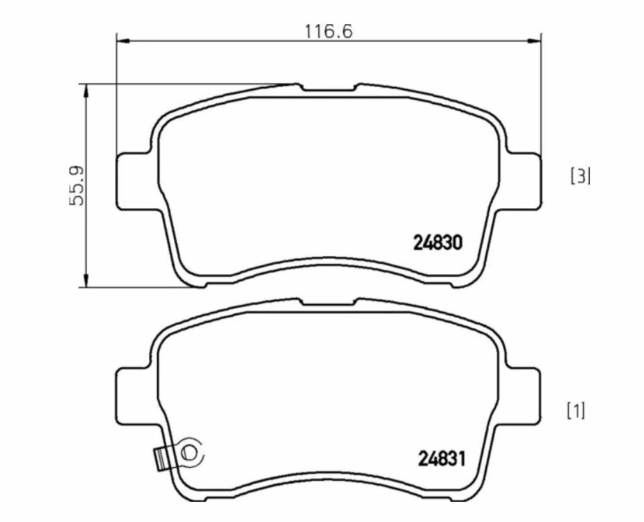 Nisshinbo PF-9461Колодки тормозные дисковые