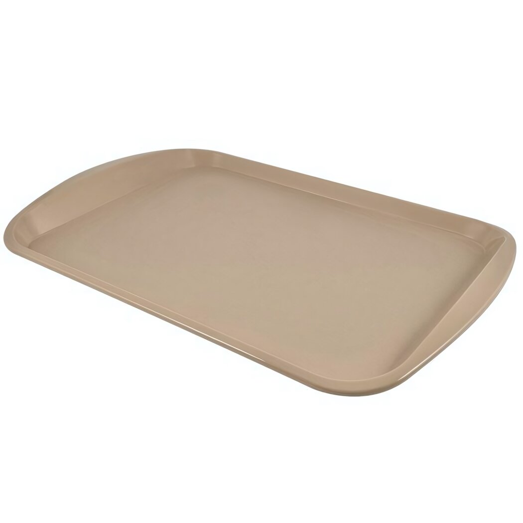 Поднос прямоугольный 470х330 мм, шоколадный мокко, удобные ручки, прочный
