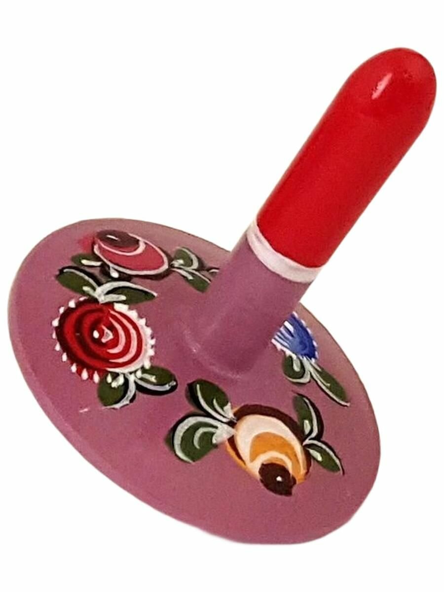 Статуэтка авторская, Сувенир Волчок-4, Городецкая роспись, ручная авторская работа