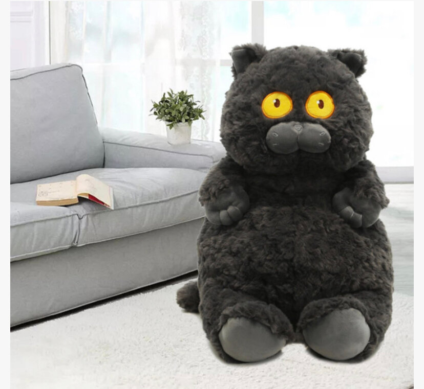 Мягкая игрушка Кот-Обормот\ Кот обнимашка, 65 см, черный