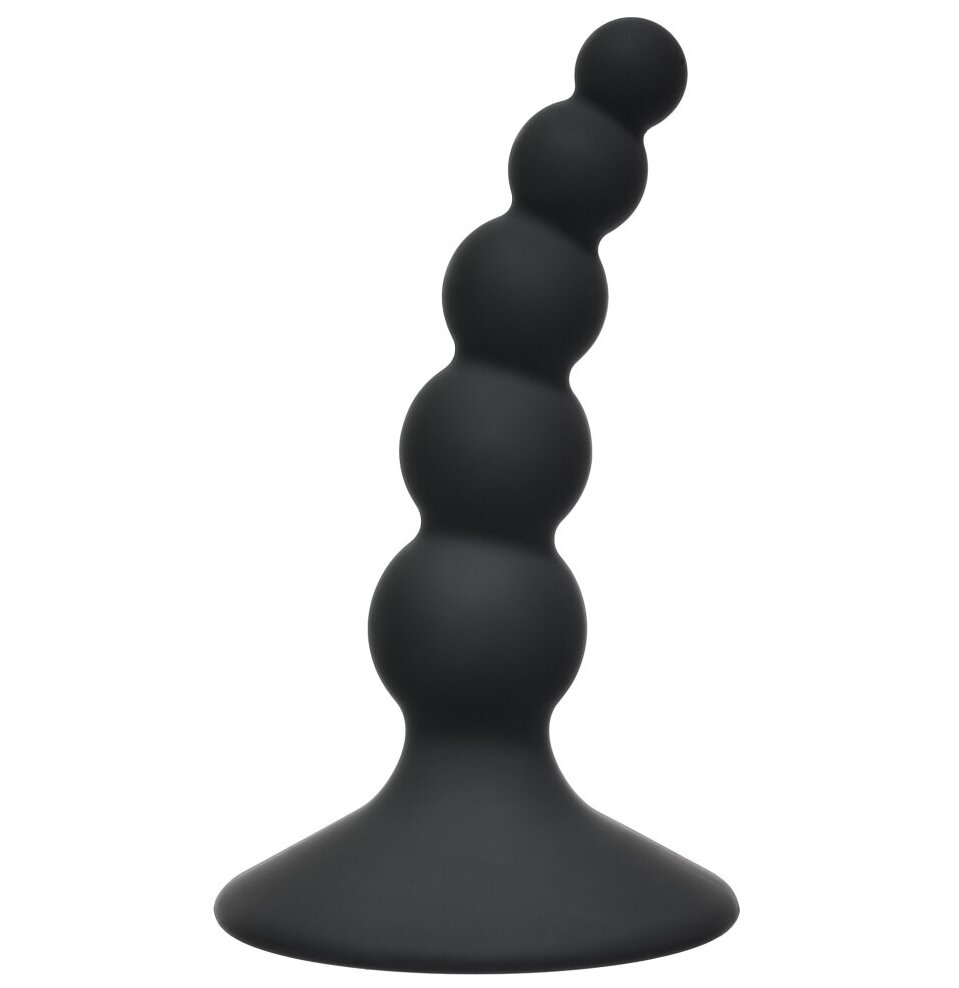 Lola Games First Time Анальная пробка Ribbed Plug Black, 4108-03Lola