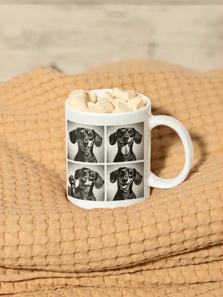 Кружка подарочная Селфи Такса, 330 мл