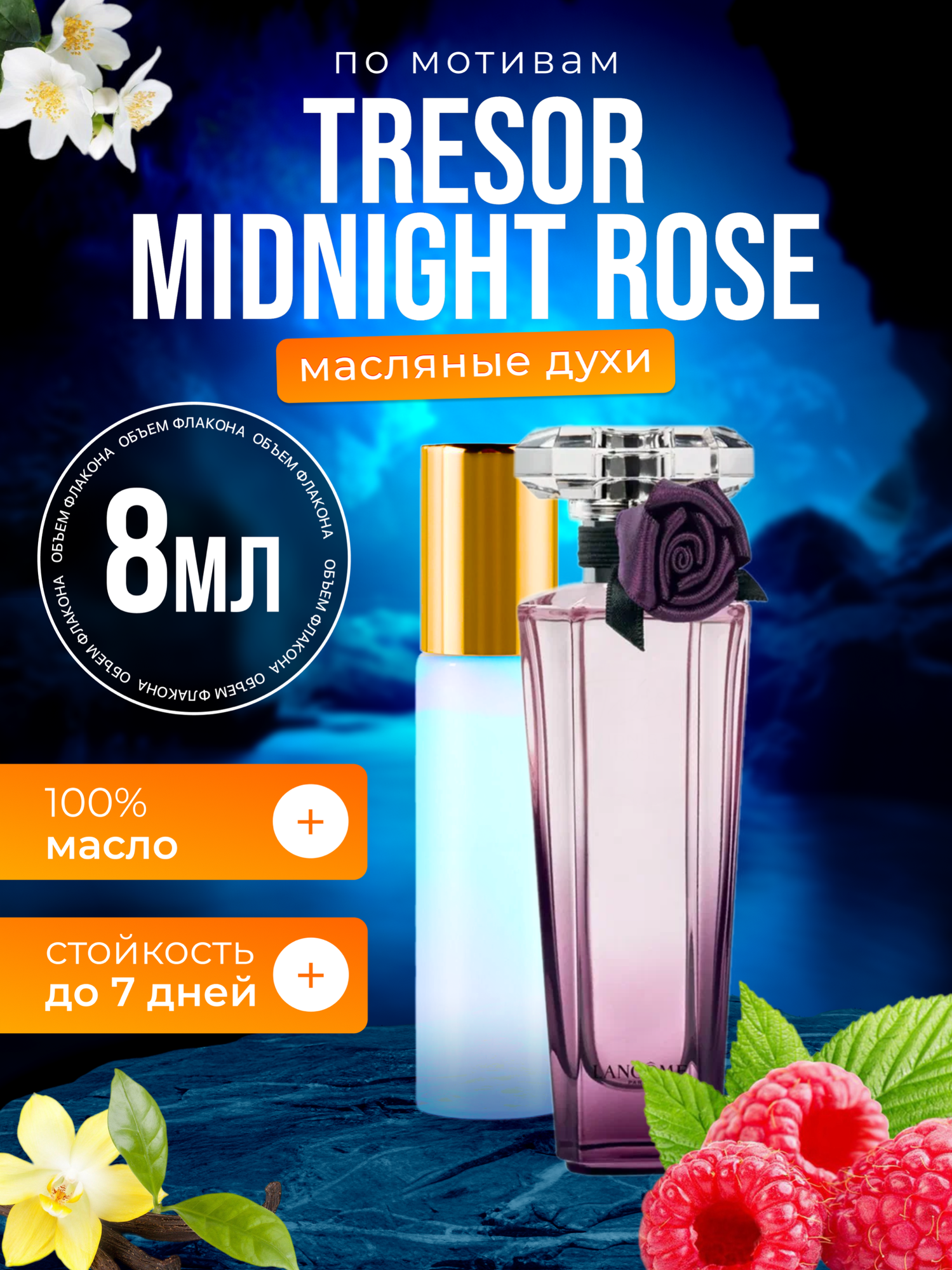Духи масляные по мотивам Midnight Rose Миднайт Роуз парфюм женские стойкие