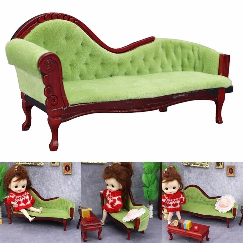 Модель мини-дивана для кукольного домика 1:12