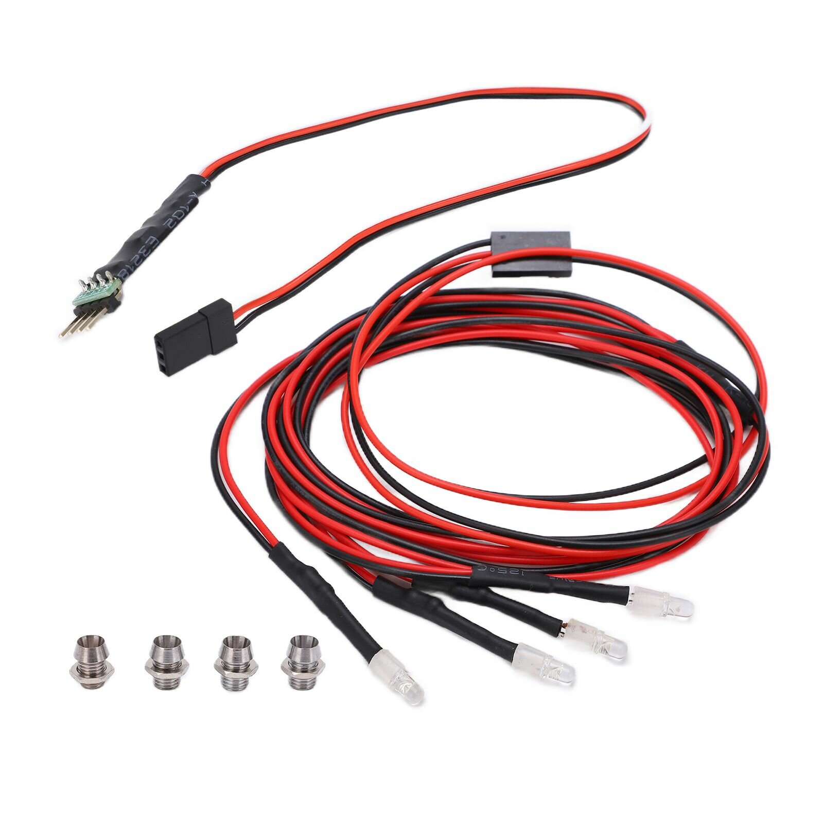 4PCS RC Car LED Light RC Трехканальная фара управления для моделей автомобилей 1/10 1/8