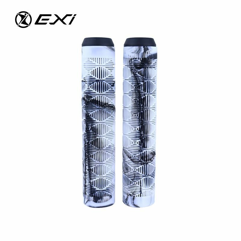 Грипсы для трюкового самоката, велосипеда, bmx. Набор 2 штуки + заглушки, 150 мм, цвет белый, черный.