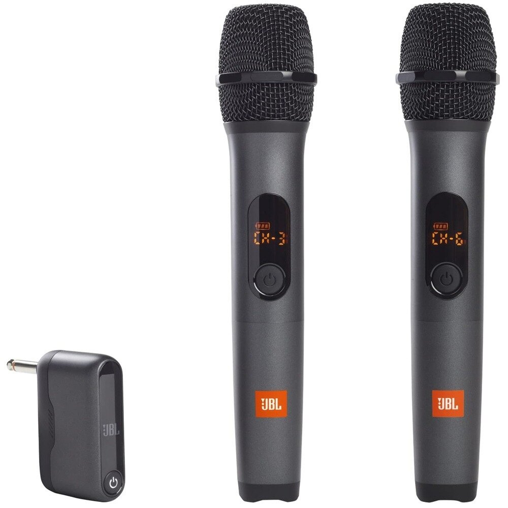 Комплект беспроводных микрофонов JBL (2 шт) для караоке и живого вокала, черный