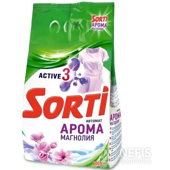 Стиральный порошок Sorti Арома Магнолия, 6 кг