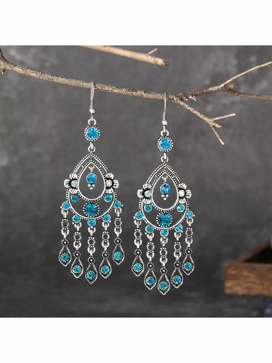 Серьги, искусственный камень