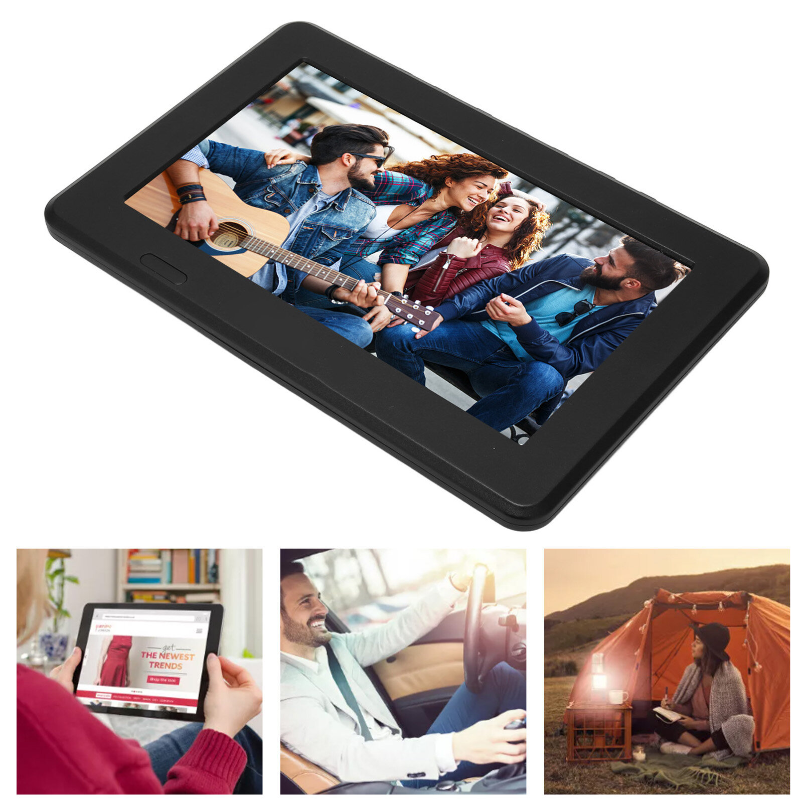 Портативный Телевизор: 7-Дюймовый LED-Экран с Разрешением 1280x800 - Цифровой Телевизор с Батареей 1500 мАч для Просмотра в Автомобиле - Универсальный Медиаплеер с USB-Портом for Путешествий