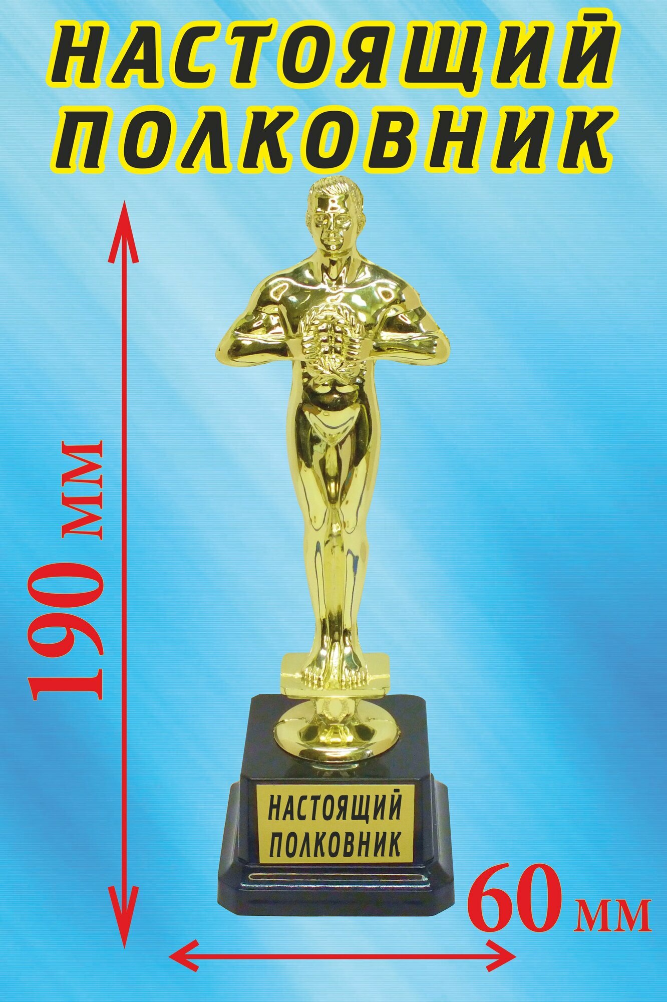 Кубок подарочный Оскар " Настоящий полковник ".