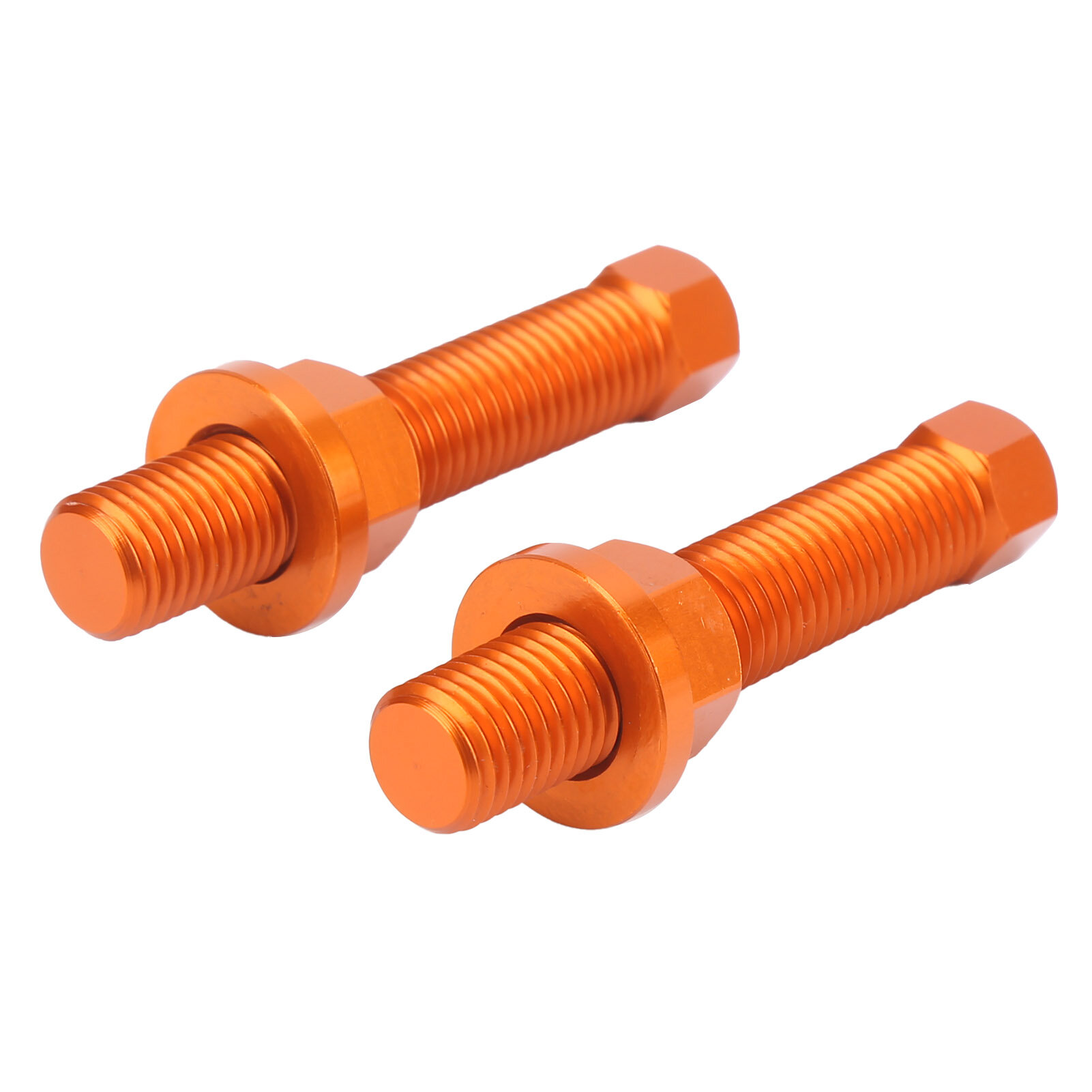 2 шт. Болты регулировщика цепи 50304040100, цвет Оранжевый — Замена для моделей SX, SXF, EXCF, SXS, SMC, 105-450 SX/SX-F 06-21, 250-530 XC/XCF/XCW/EXC/EXC-F/R 07-21, 125-690 SXS/SMC/R, ENDURO/R 06-21, 990 ADVENTURE 06-12 и др.