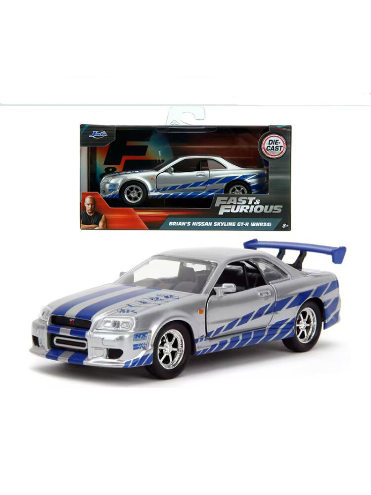Машинка Jada Toys 1:32 Fast & Furious Brians Nissan Skyline Gt-r R34 YZ