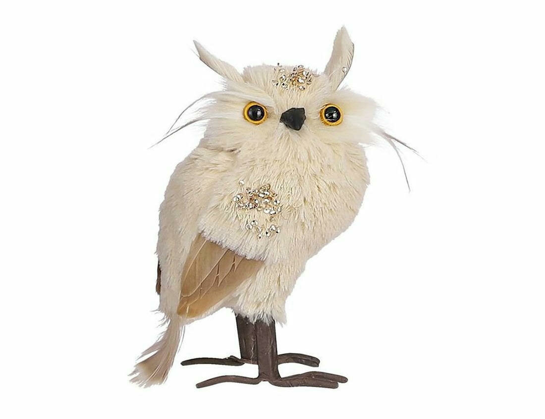 Игрушка с блёстками, иск. мех, перо, 19 см, Edelman