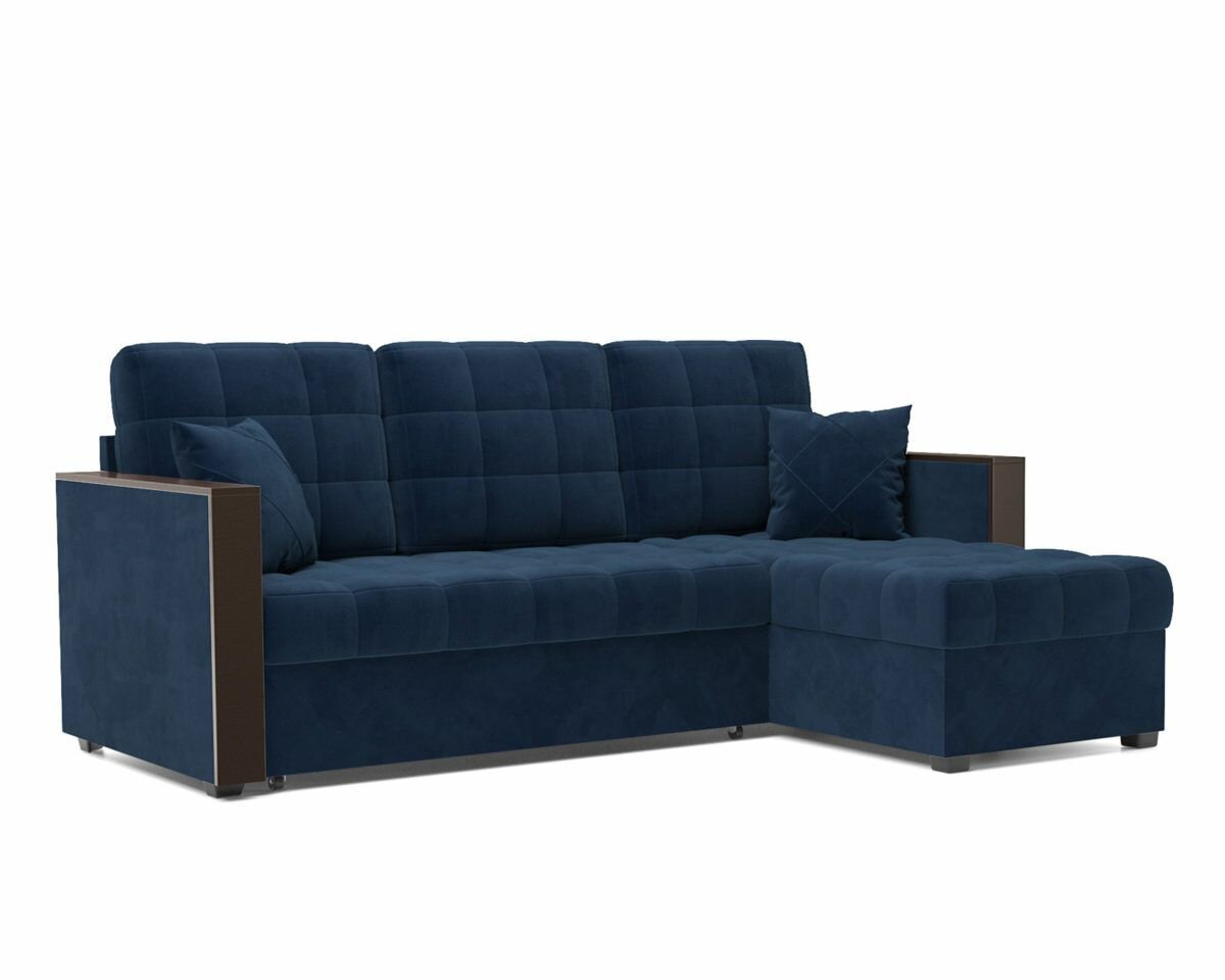 Угловой диван Mebel-ars Техас велюр Темно-синий Luna034 Размеры: Высота 750мм Глубина 1580мм Ширина 2250мм