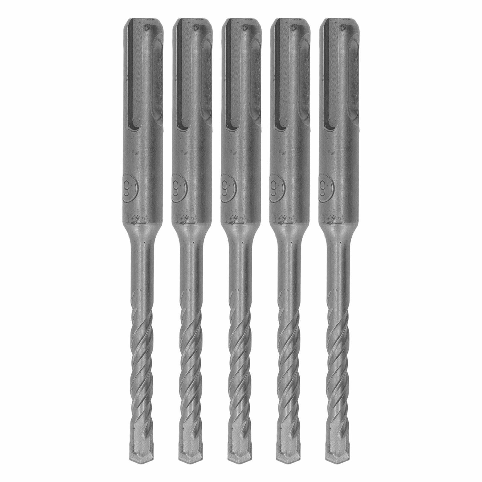 5 шт. Ударные сверла 110 мм с твердосплавным наконечником 2 канавки для кирпича и камня диаметр 6 мм