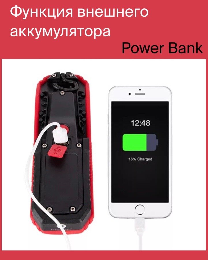 Светодиодный портативный фонарь для детейлинга, кемпинга, рыбалки и бытовых нужд