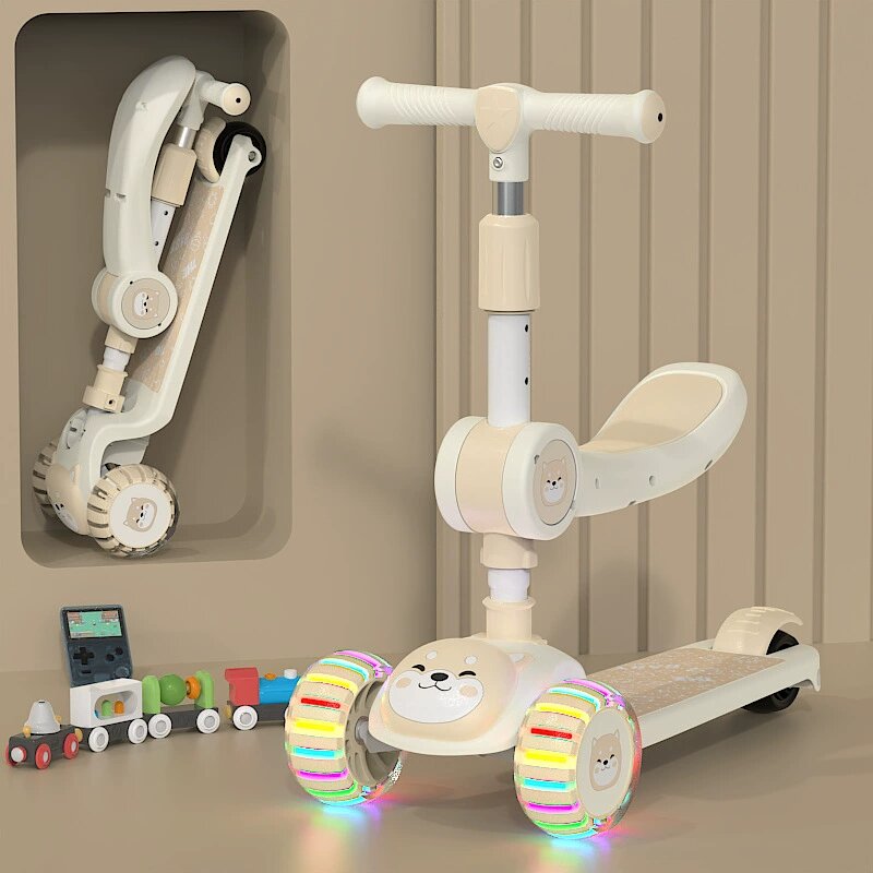 Детский 3-в-1 самокат | Трансформер (беговел/самокат) | Складной