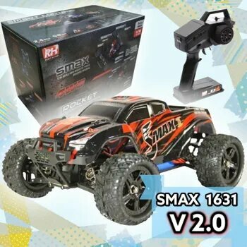 Машинка на радиоуправлении 1/16 монстр-трак Remo Hobby SMAX UPGRADE V2.0/ 4WD 2.4G RTR / RH1631UPG Красный