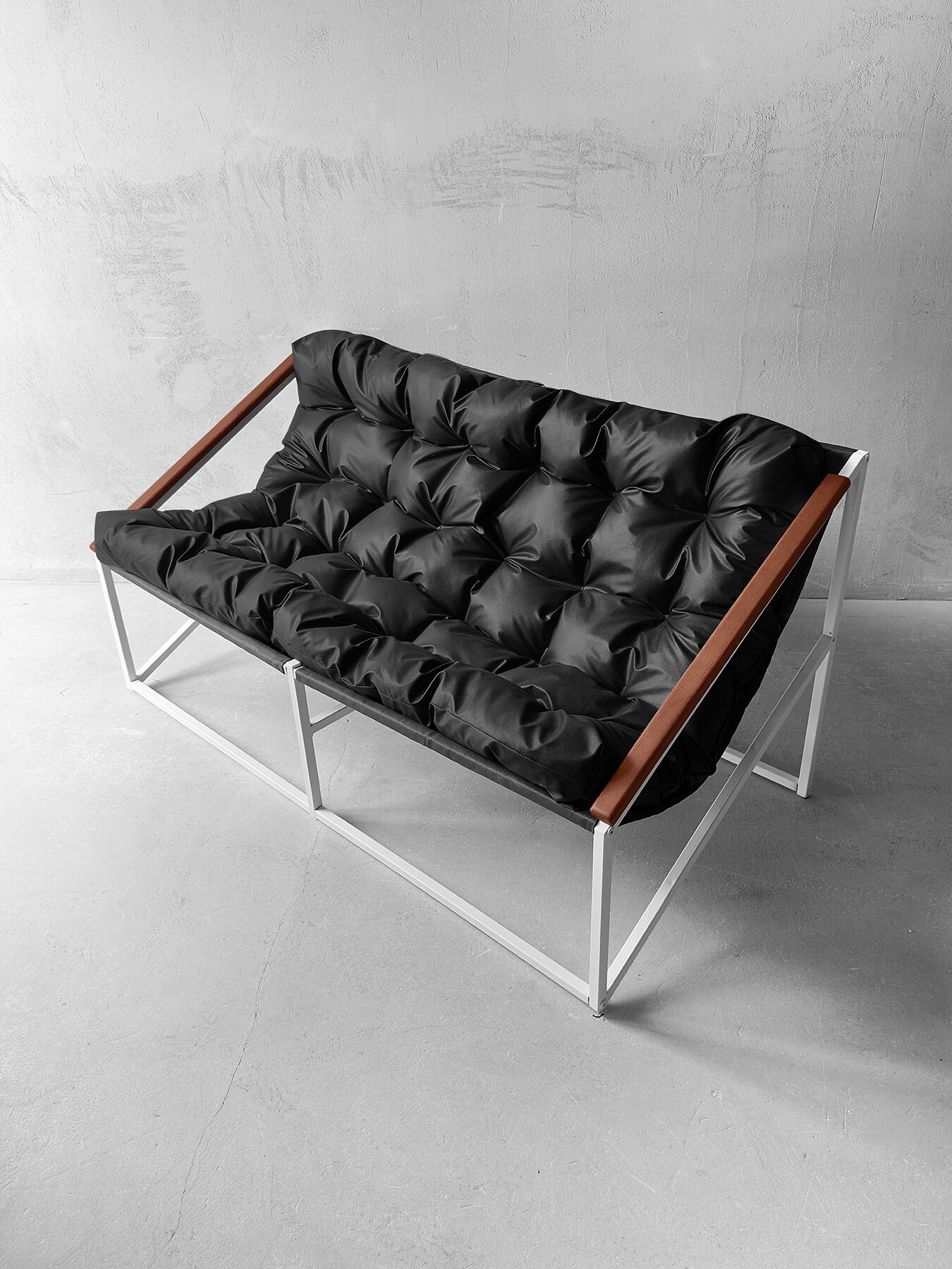 Диван уличный Лофтовик Слэш ++ оксфорд черный