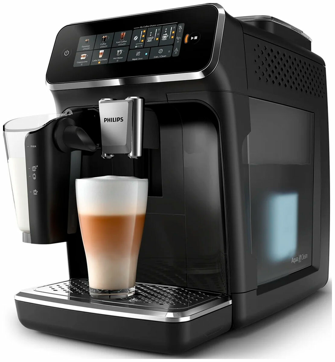Кофемашина Philips EP3341/50, черная, автокапучинатор, 15Бар, сенсорное управление