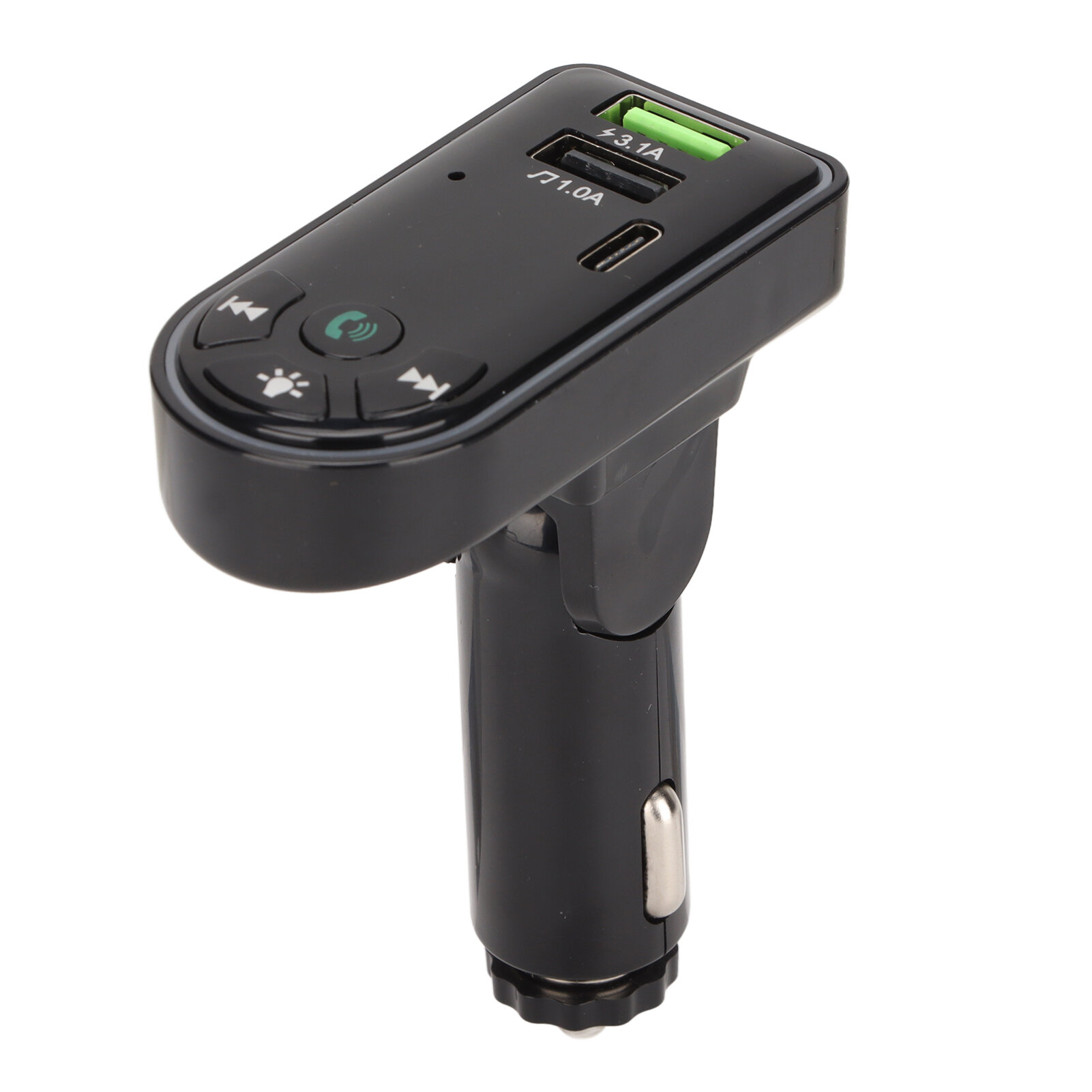 Автомобиль MP3 -плеер Бесплатный стерео двойной USB -зарядный автомобильный адаптер Bluetooth с красочным окружающим светом