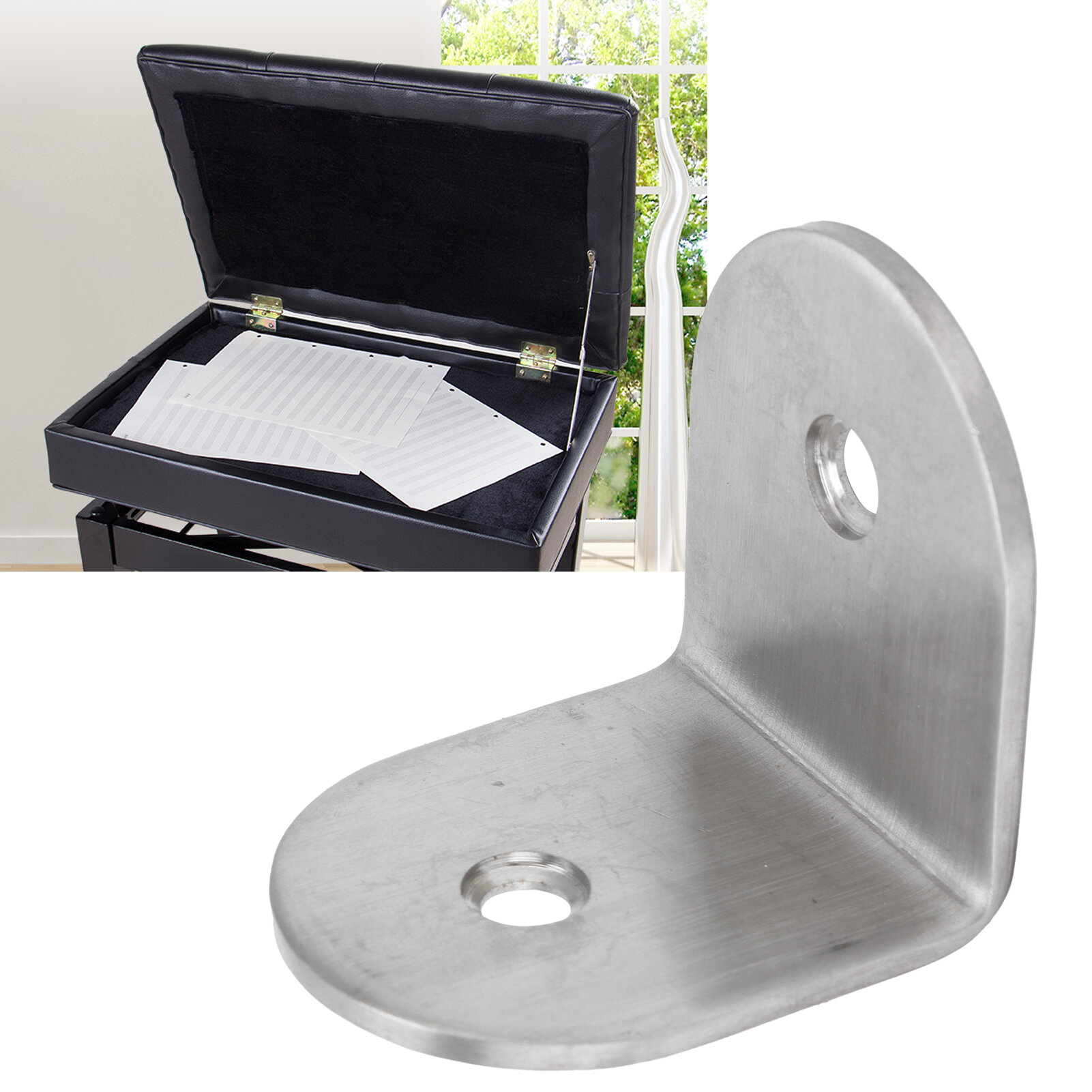 Уголок для полок и мебели, уголок L-образный из нержавеющей стали, 90 градусов, с закругленными углами, размер 45x45mm, вес 67g, 1 штука в упаковке