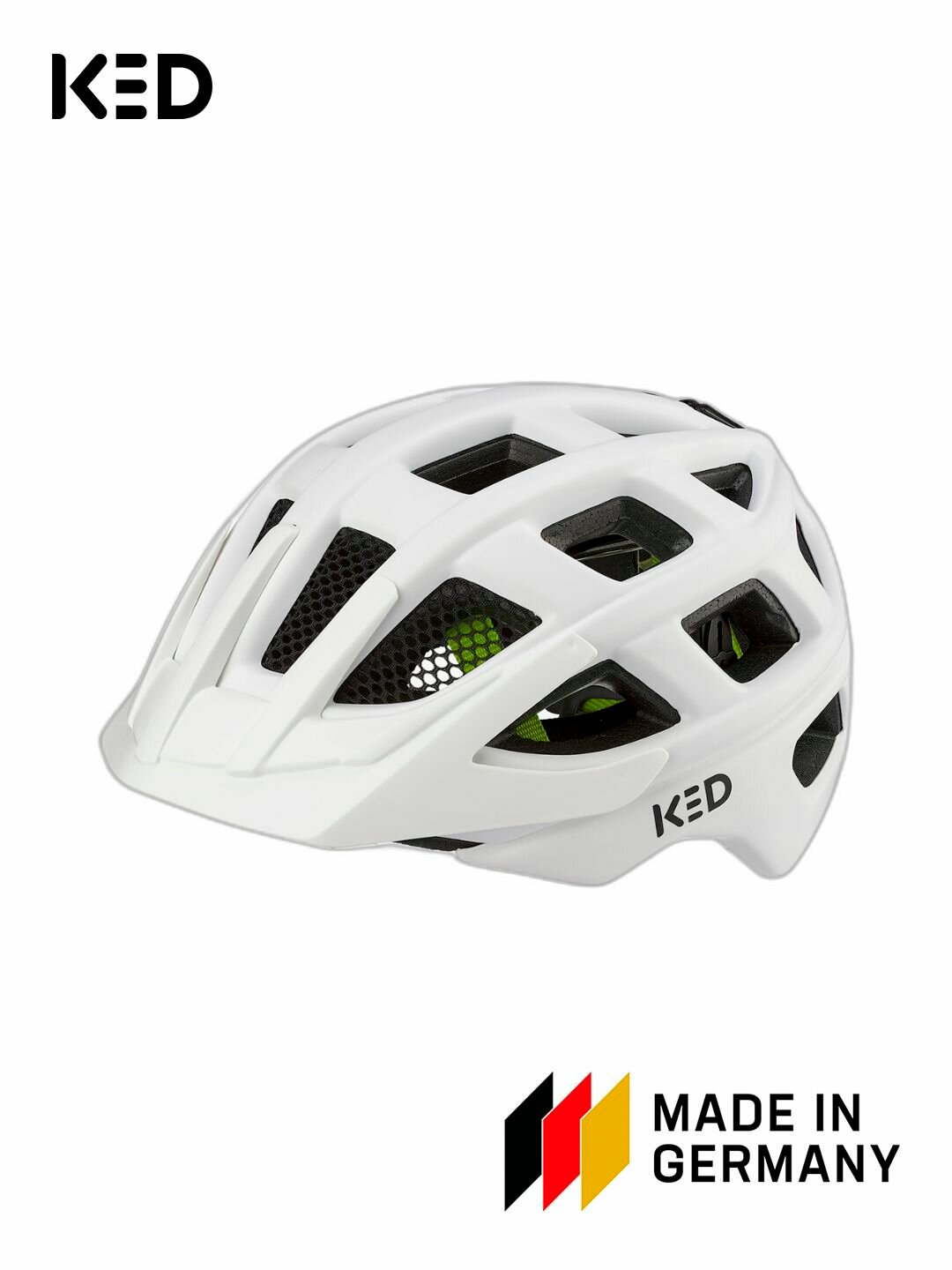 Шлем детский защитный для велосипеда, роликов, самоката, скейтборда, спортивный белый велошлем для детей KED Kailu White Matt, размер S (49-53)