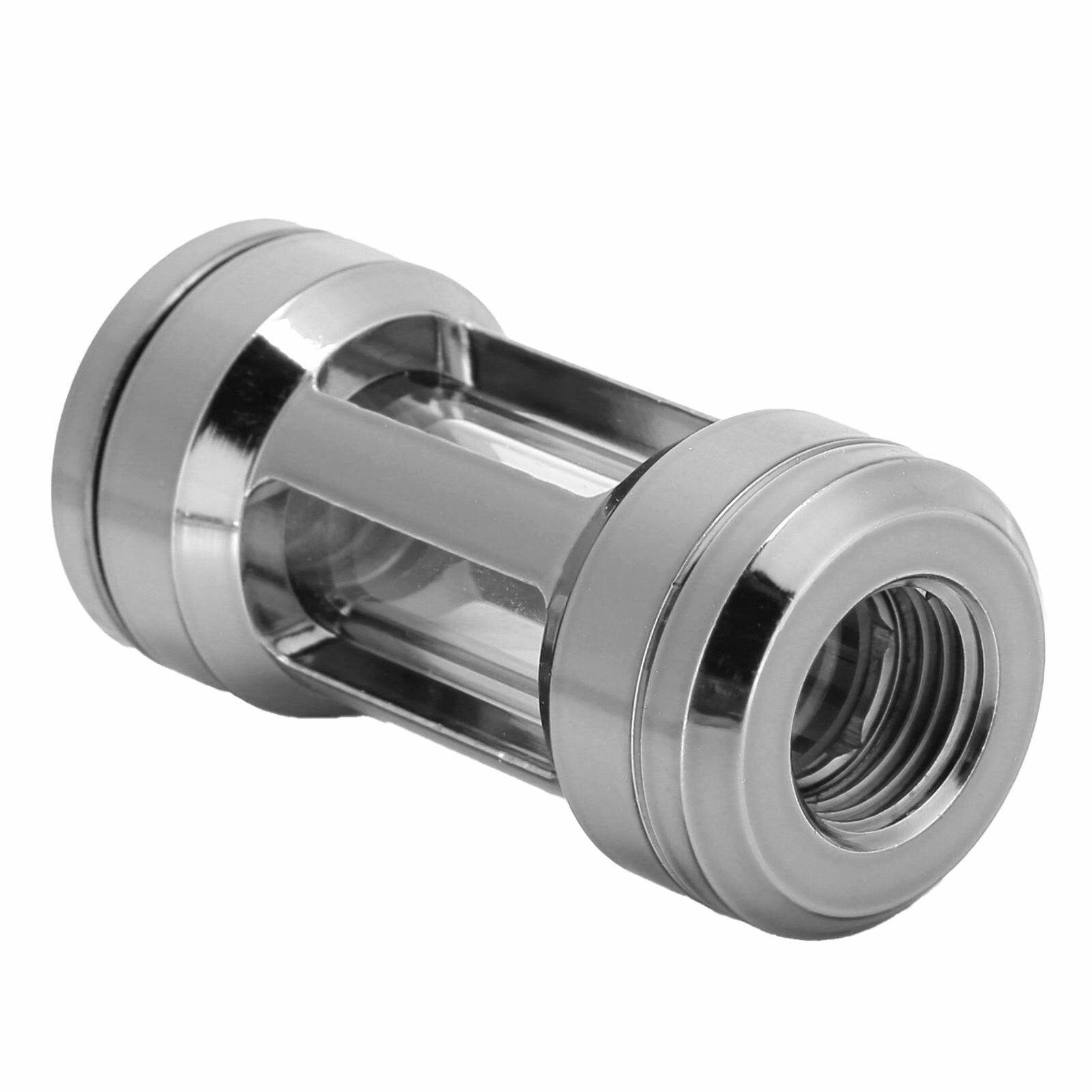 Серебряный фильтр для охлаждения воды компьютера с резьбовым соединением G1/4, фильтр для охлаждения компьютера, простой в обслуживании, устойчивый к коррозии