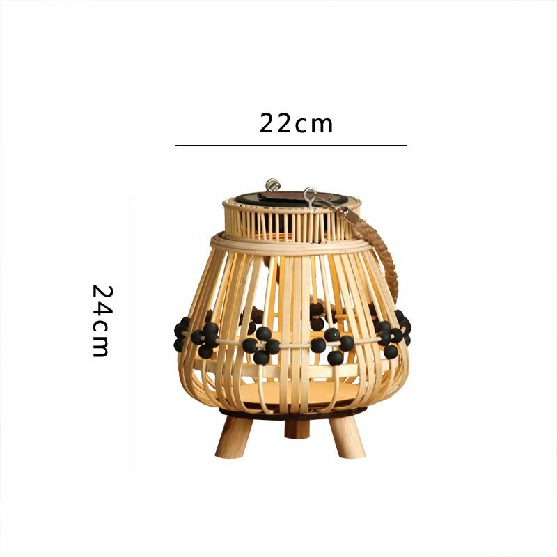 Солнечные фонари из ротанга подходят для оформления садовых двориков,24
