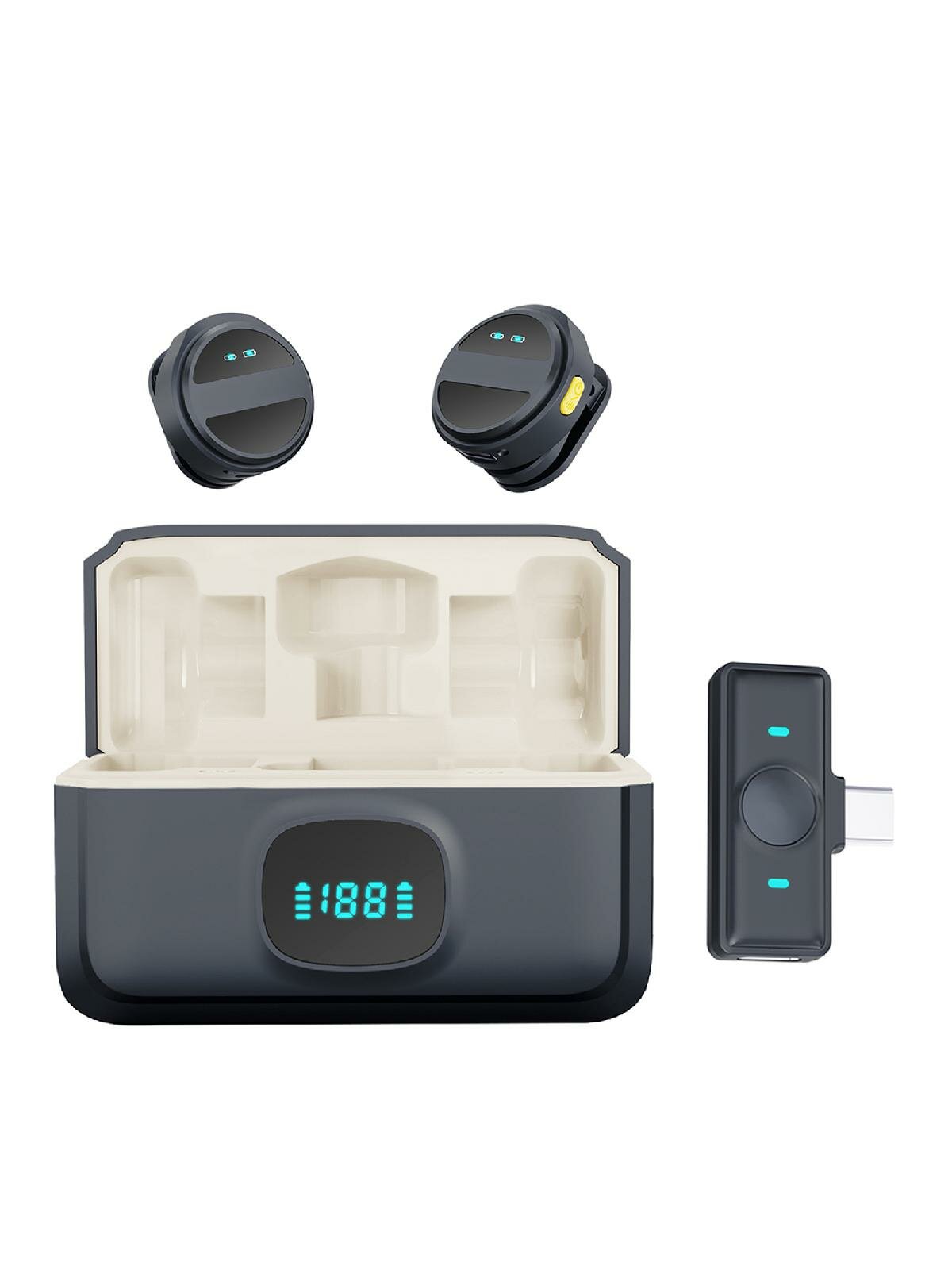 Wireless Lavalier Lapel Microphones for CellPhone PC Computer Laptops Recording Streaming