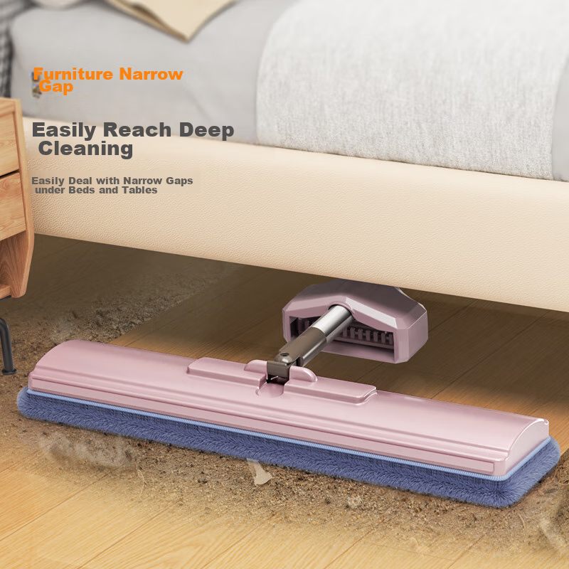 Jieshibao Mop, Hands-Free Flat Mop, Household All-In Mop, Floor Cleaning Tool, Dust Removal, Water Absorption, Large Floor Mop