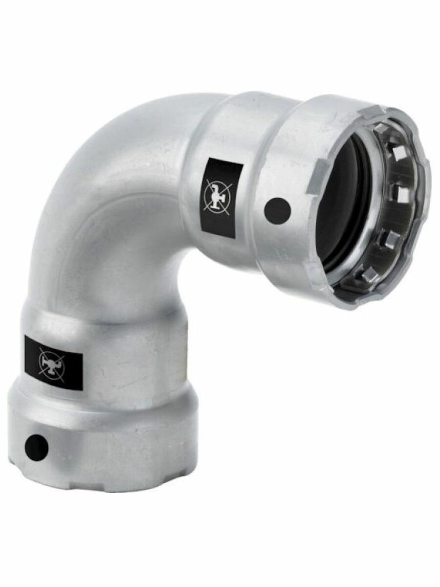 Угол 90° пресс VIEGA Megapress 3/4" DN20 SC-Contur, нелегир. оцинк. сталь, 694524