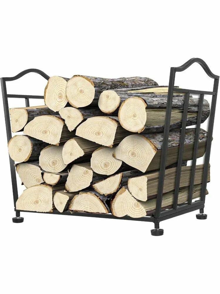 Дровница, сталь, порошковое покрытие, складная, до 60 кг, 42x28x43 см, чёрная