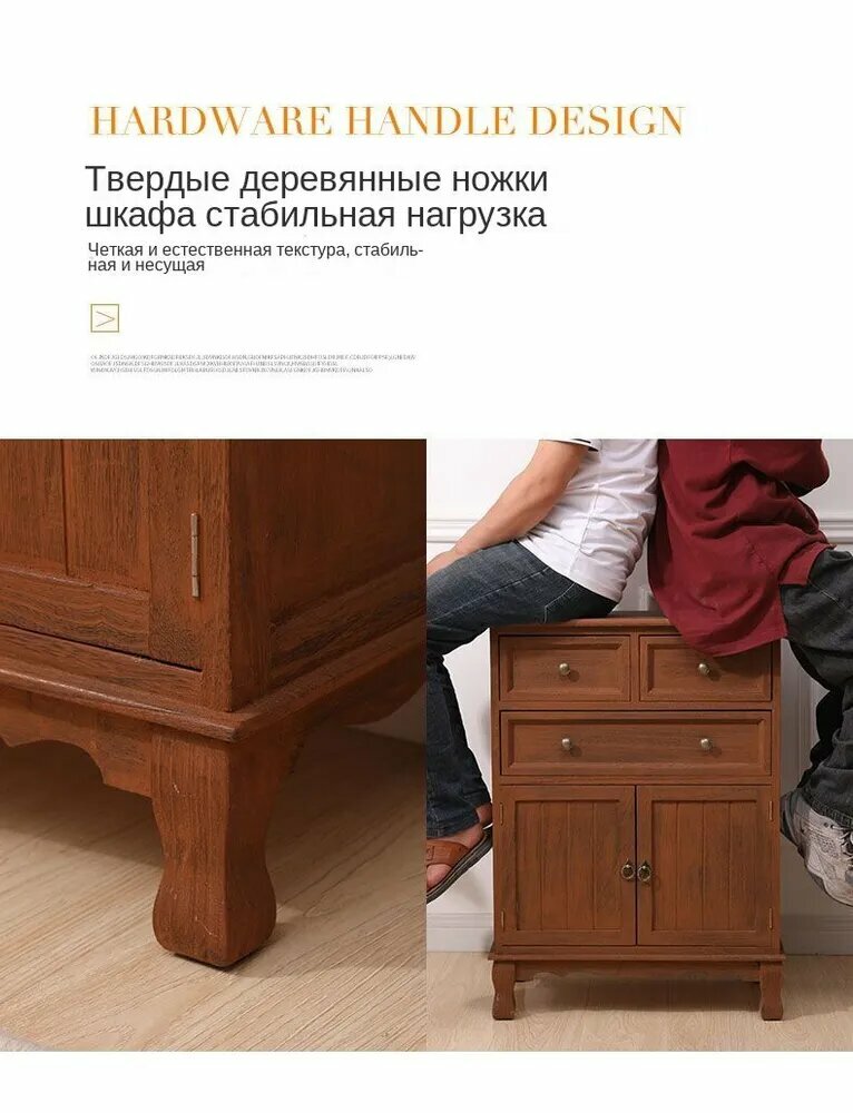 Комод "Ар-Деко", массив дерева, шпонированный, 60x35x110см, белый — фото 1