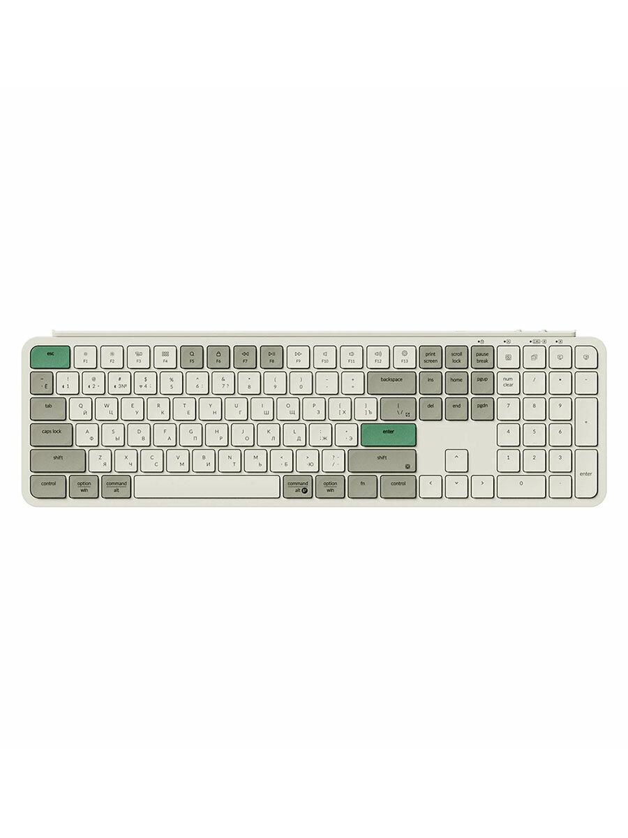 Клавиатура Keychron B6 Pro Ultra-Slim Wireless Retro Green