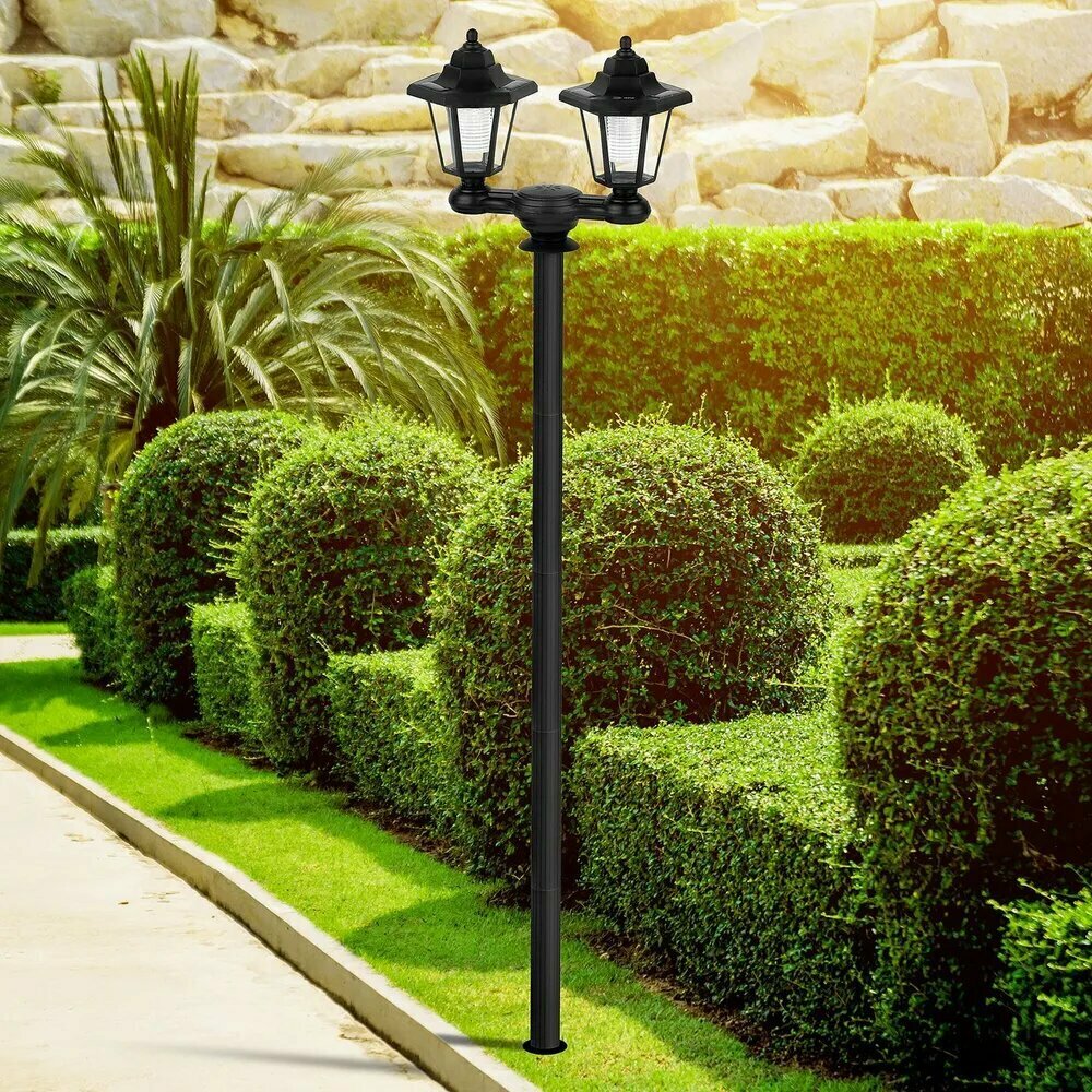 Садово-парковый фонарь ЭРА ERASV01-01, на солнечной батарее, белый свет