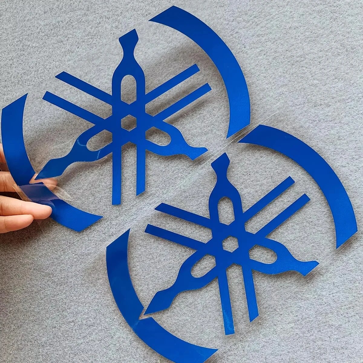 Виниловые наклейки Yamaha с логотипом наклейки на бак мотоцикла Синий, Blue