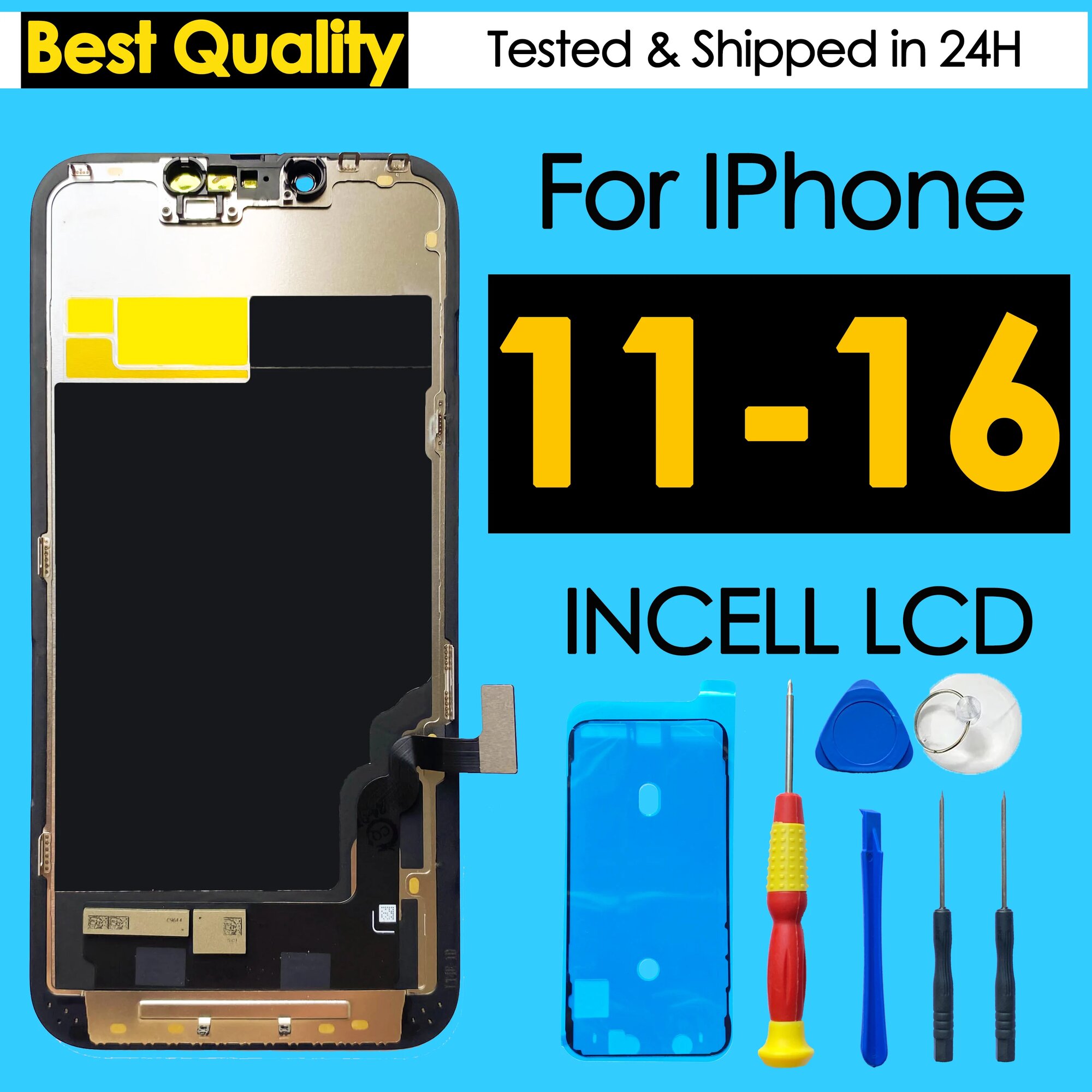 Гарантия 180 дней ЖК-дисплея для iPhone 13 11 11 Pro 12Pro 12 Сменный экран с дигитайзером для iPhone 12 13 Mini 14 15 Pro Max