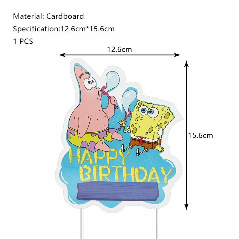 Воздушный шар Губка Боб Potdemiel Big Cake Topper-1pcs