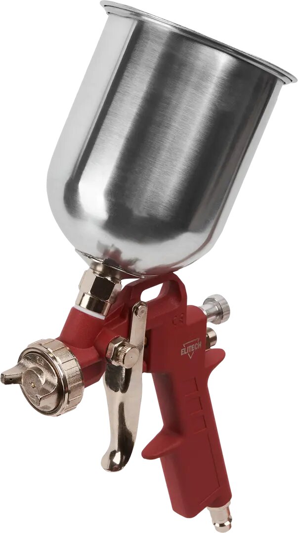 Краскораспылитель пневматический Elitech HP верхний стальной бак 226 л/мин 0.6 л