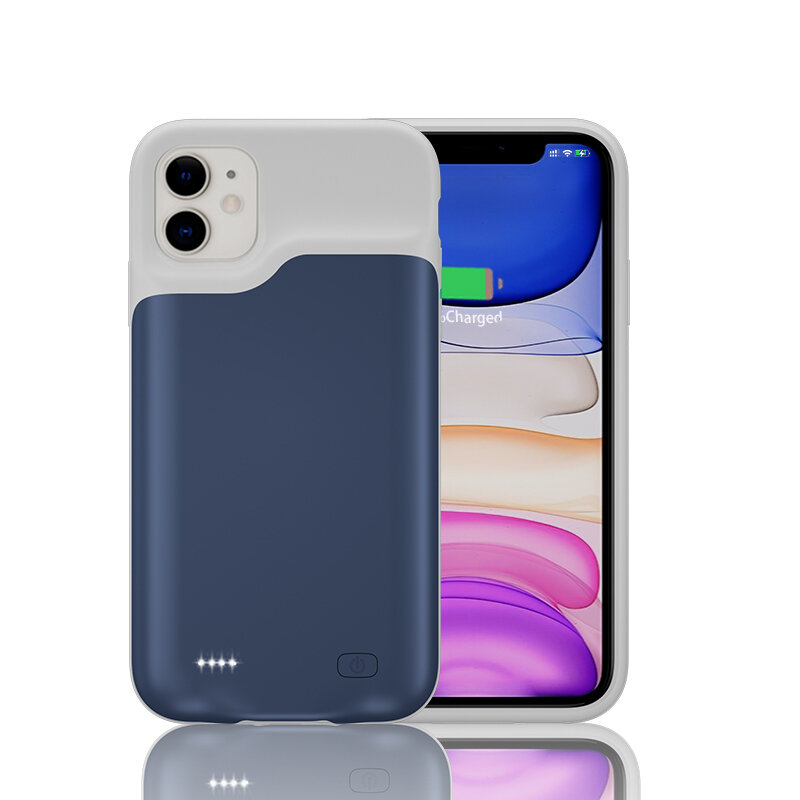 Чехол-аккумулятор Battery Case для Apple iPhone 11 (6000 мАч, 1.5 А), синий